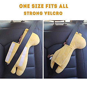 Seatbelt Pillow for Kids, Car Pillow Seat Belt Cushion Kids Seatbelt Pillow, Seat Belt Covers Child Car Seat Head Rest Support Shoulder Pad, Plush Soft Seat Strap Car Pillows Adjuster Holder for Baby