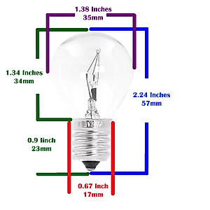 Mandala Crafts Lava Lamp Light Bulb 25 Watt S11 E17 120v Glitter Lamp Bulb - Lava Lamp Replacement Bulb 25w – Dimmable Warm White Lava Light Bulb for Lava Lamp 6-Pack