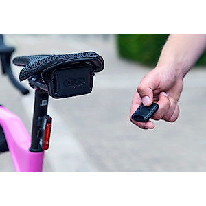 ABUS Alarmbox RC, Mobile Alarm System, Remote Control for Activation and Deactivation, Secures Bicycles, Prams, E-Scooters, Intelligent 100 dB Alarm, Black