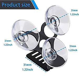 Car Radar Mounting Bracket Suction Cup Holder,Windshield Suction Cup Mount Holder Compatible with Laser Detectors & Radar Escort Passport 7500 X80 X70 X50 Solo S4 SC 55 s75 Beltronics RX65 Red