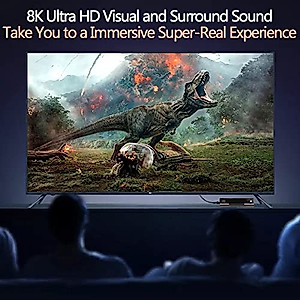 8K HDMI Cable 15 Ft, 2 Pack Ultra High Speed Braided HDMI 2.1 Cord Support 48gbps 8K 60Hz 4K 120Hz 144Hz HDR eARC HDCP 2.2 2.3 for Gaming Compatible with PS4 PS5 Dolby Vision Roku Samsung QLED TV