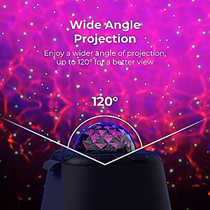 i-box Astral, Galaxy Projector, Bluetooth Speaker, Night Light, LED Lights, RGB Light Display, Tilt Wide Angle, Bedroom Accessories, Room Decor, Remote Control, Christmas Gift for Kids Adults