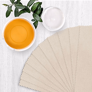 Whaline 200Pcs Fabric Wax Strip Natural Muslin Epilating Wax Strips Facial Hair Removal 7.9 x 2.8 Inch Large Cotton Cloth Precut Waxing Strips for Women Men Body Face Arms Legs Hair Removal