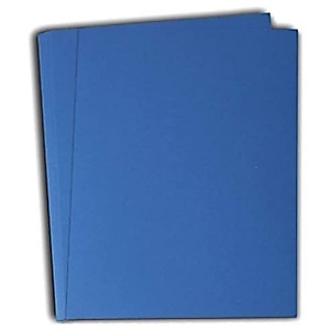 Hamilco Colored Cardstock Scrapbook Paper 8.5" x 11" Cobalt Blue Color Card Stock Paper 50 Pack