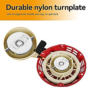 SOFO Pull Starter Assembly for 212 Predator Engine - for Honda GX160 GX200 5.5 6.5HP Champion Generator Coleman Ct200u Parts Pull Cord Replacement 3000 3500w Predator 212 Recoil212cc Go Kart (Red)