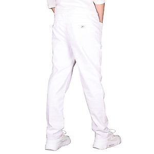 CAMLAKEE Boys' Stretch Pull on Chino Pants Kids School Uniform Yonth Twill Pants White 6-7 Years