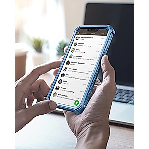 Dexnor for iPhone 13 pro max Case 6.7 Inch 2021, [Built in Screen Protector and Kickstand] Heavy Duty Military Grade Protection Shockproof Protective Cover for iPhone 13 pro max,Sierra Blue