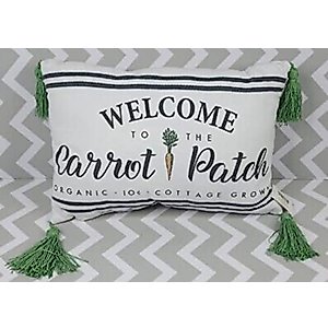 Easter Welcome to The Carrot Patch Organic Decorative Pillow