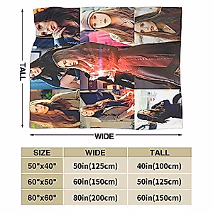 Elizabeth Olsen Wanda Maximoff Soft and Comfortable Wool Fleece Throw Blankets Yoga Blanket Beach Blanket Suitable for Home and Tourist Camping