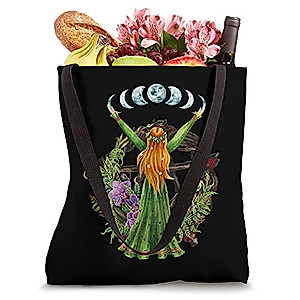 Wiccan Gifts for Women Wicca Shirt Cauldron Wicca Floral Tote Bag
