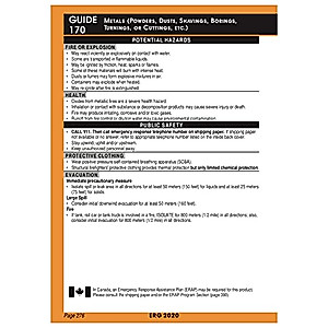 2020 Emergency Response Guidebook (ERG) - English - 5.5" x 7.5" (Standard Size), Softbound - J. J. Keller & Associates - Helps Satisfy 49 CFR 172.602 DOT Requirement