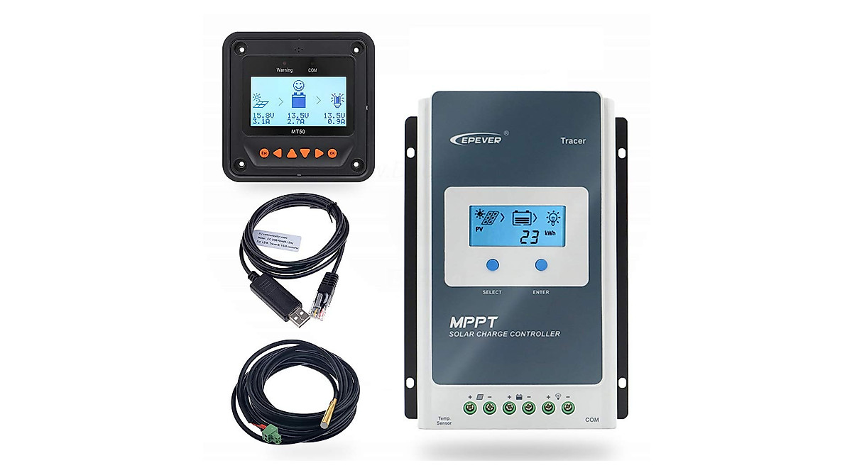 EPEVER 20A MPPT Solar Charge Controller with MT50