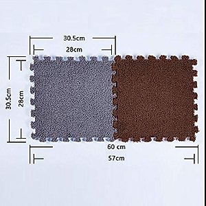 ALGFree Soft Foam Play Mats, Suede Interlocking Tiles Non-Slip Splice Protective Flooring Mats Childrens Room Crawling Mat， 30x30x1cm，Free Splicing (Color : E, Size : 20pcs)