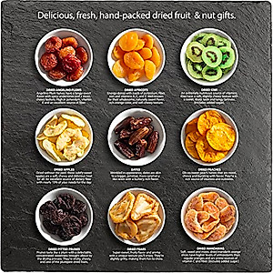 A Gift Inside Bloom Dried Fruit Deluxe Tray Basket Arrangement for Holiday Birthday Healthy Snack Business Kosher 2.75 Pound