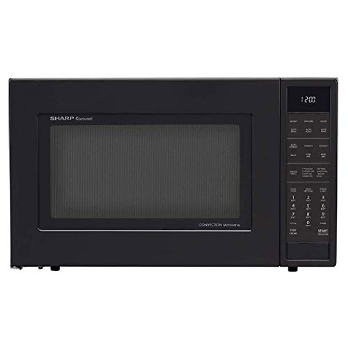 Sharp SMC1585BB Carousel 1.5 Cubic Foot 900W Kitchen Countertop Convection Microwave Oven, Black (Renewed)