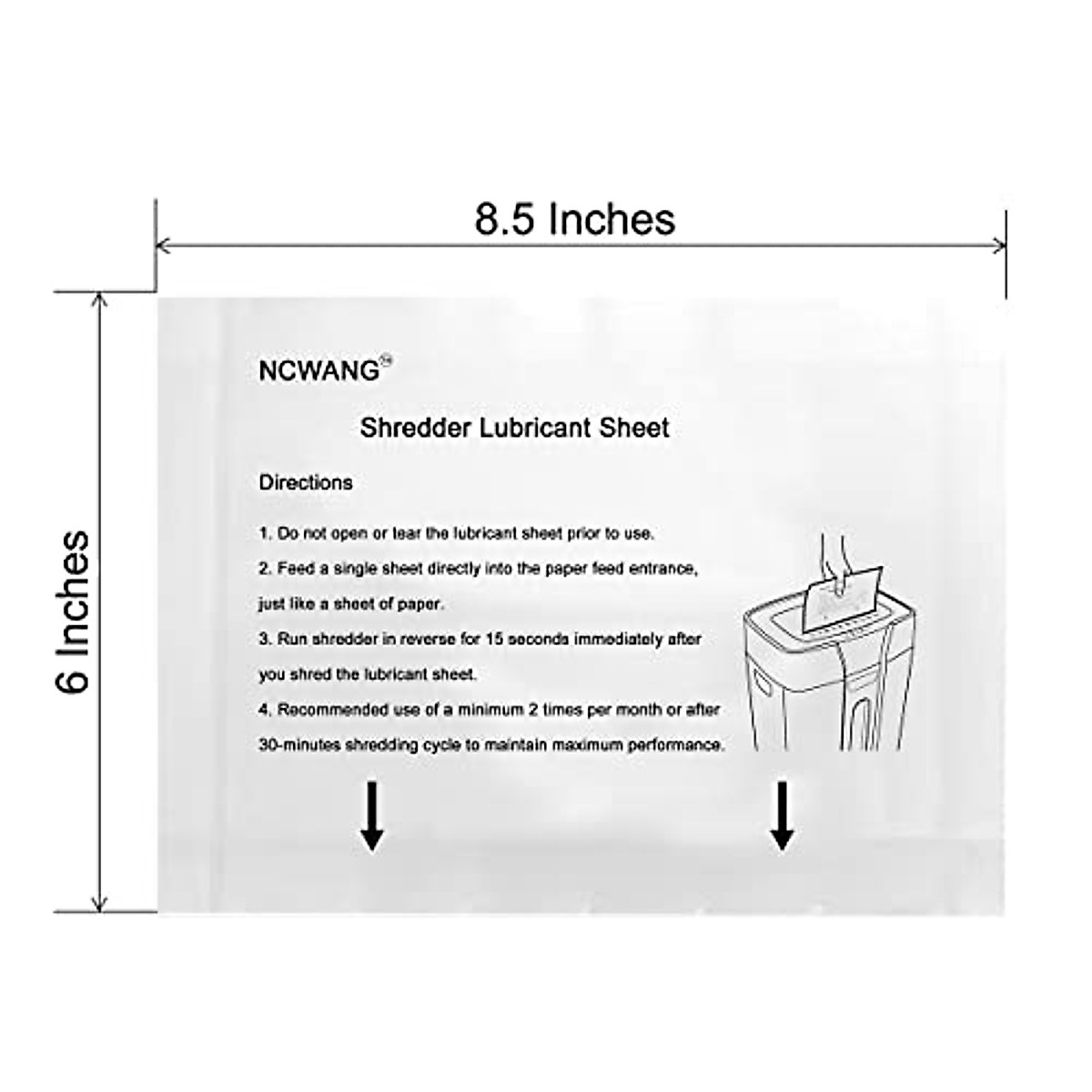 24PCS Paper Shredder Lubricant Sheets Shredder Oil Sheet for Blades