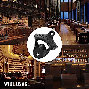 OrangeA Cast Iron Bottle Opener 100 Pcs Rustic Classic Wall Mount for Home Bars and Man Cave