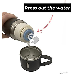 RTO Original Coffee Thermos Set with 3 Cups, Stainless Steel Insulated Flask 500ml/16oz for Hot & Cold Drinking, Also Includes Protection Box for Portability (Blue)