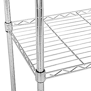 KOIECETA 8-Tier Wire Shelving Unit Adjustable Steel Wire Rack Chrome