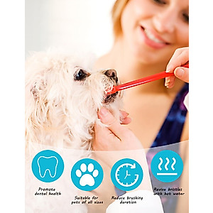 CRAZYBELLY 10 Pcs Dog Toothbrush Cat Toothbrush Pet Toothbrush Dual-Headed Toothbrush for Dogs Teeth Cleaning Dog Tooth Brush