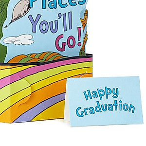 Hallmark Dr. Seuss Pop Up Graduation Card Money or Gift Card Holder (Oh, the Places You'll Go!) for High School, Kindergarten, Middle School, College and College Graduates - 3D Paper Wonder Card