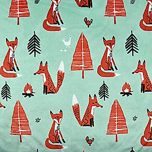 BORITAR Sherpa Throw Blanket Super Soft Warm Ultra Luxurious Fleece Blanket for Baby Children Teen Boys, Unisex or Adult Minky Blanket with Sherpa Plush Backing (50 x 60 Inch, Lovely Brown Fox)