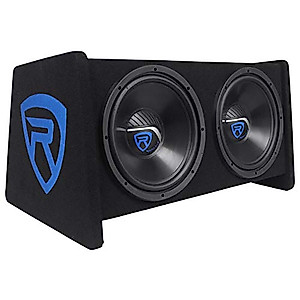 Rockville RV12.2B 1200W Dual 12" Car Subwoofer Enclosure+Mono Amplifier+Amp Kit