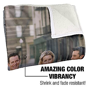 Friends Blanket, 50"x60", Fancy Walk Silky Touch Sherpa Back Super Soft Throw Blanket