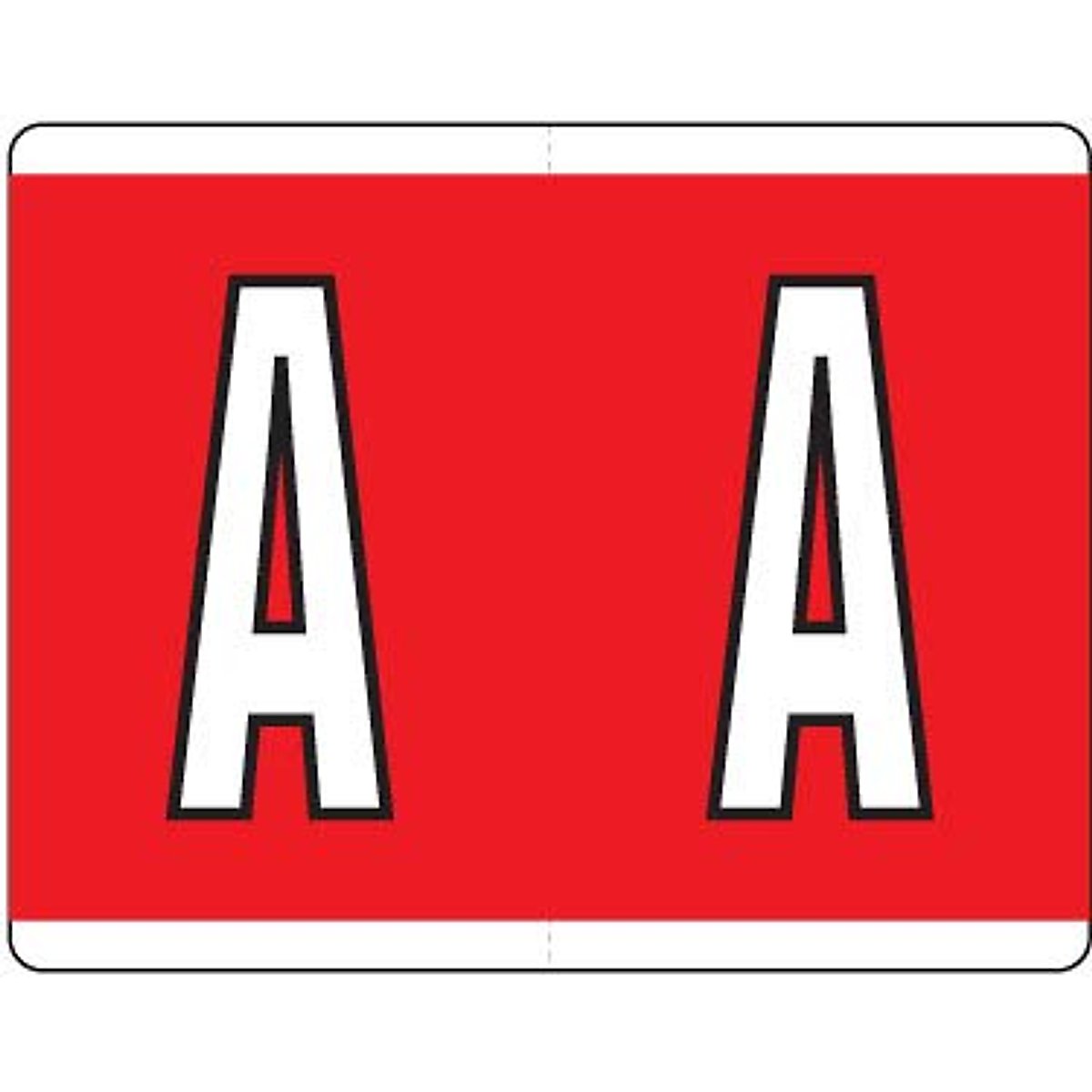 Doctor Stuff - File Folder Labels, Alphabet Letter A, Kardex PSF-139 Alpha - KXAM Series Compatible Alpha Stickers, Red, 1-1/4" x 1-1/2", 500/Roll