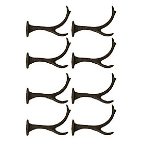 MIDWEST CRAFT HOUSE 8 CAST Iron Deer Antler Coat Hooks
