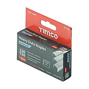 TIMCO 377258 Heavy Duty Chisel Point Galvanised Staples-8mm Staples