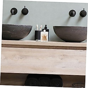 HOLIDYOYO 4pcs Bathroom Jars Cotton Ball Holder Organizer Apothecary Jars with Lid Cookie Container Organizer Cotton Rounds Holder Small Bathroom Organization Cotton Swabs Floss Plastic Jars