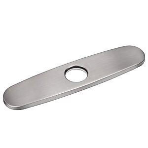 COOLWEST Deck Plate 10Inch for Single Hole Kitchen Sink Faucet Commercial Kitchen Faucet Hole Cover Escutcheon Stainless Steel