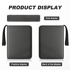 400 Pockets PACKAPRO Trading Cards Binder -Zipper Sports Cards Collector with Removable Sleeves - Card Binders Album Folder Holder for TCG Yugioh Cards Binder Boys Girls Gifts - Metal Grey