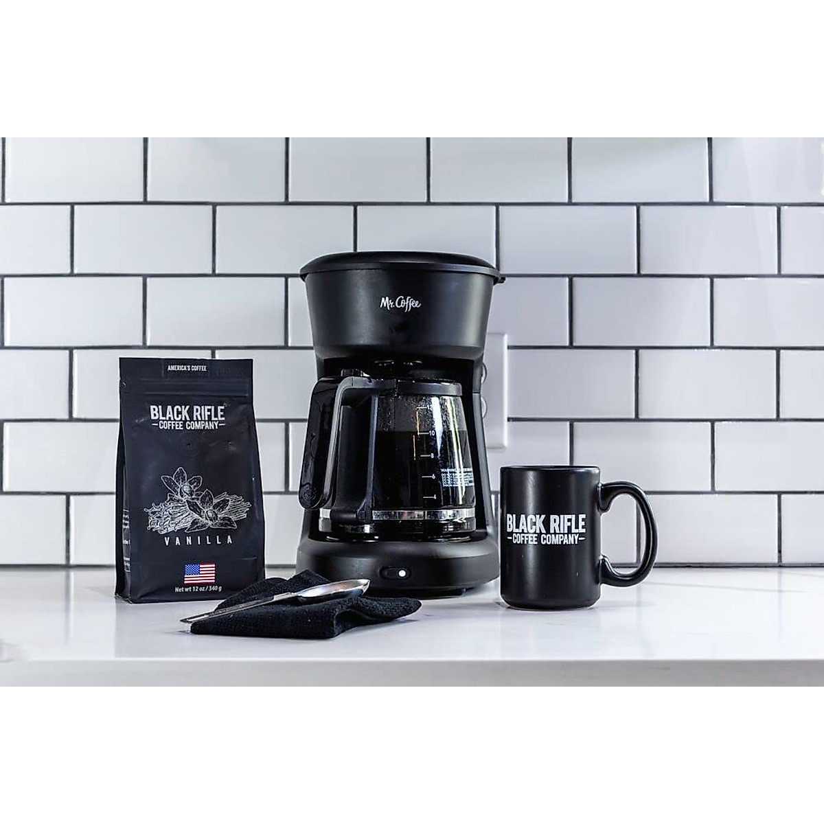 Black Rifle Coffee Company Vanilla, Medium Roast Ground Coffee, 12 OZ Bag