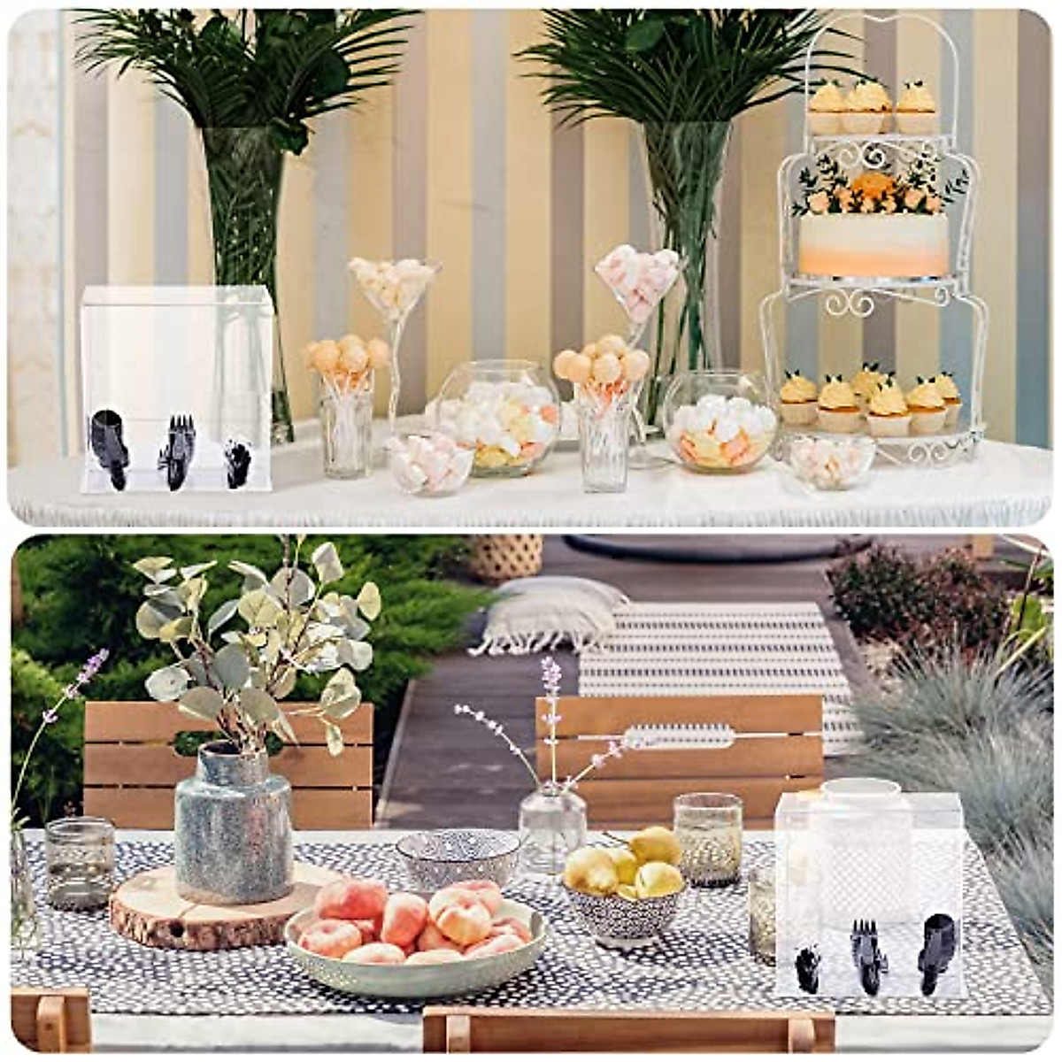 Acrylic Utensil Dispenser Clear Cutlery Organizer 3 Compartment Utensil Holder for Party Knife Spoon and Fork Holder Plastic Silverware Holder for Kitchen Countertop Flatware Restaurant Storage Caddy