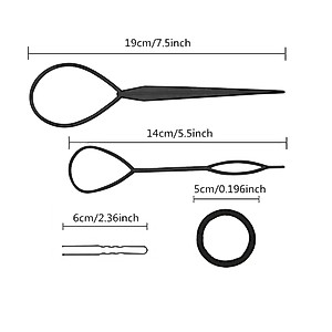 iFlyMars Hair Accessories Set - Foam Sponge Bun Shapers, Magic French Twist Clip, Snap Bun Makers, Elastic Bands, and Hair Pins (Brown)