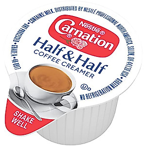 Nestle Carnation Coffee Creamer Half and Half, No Refrigeration, Made with Real Dairy, 360 Count (Pack of 1)
