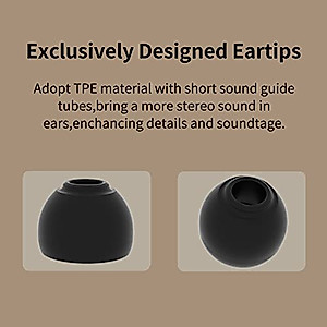 ccz in Ear Monitor, Coffee Bean IEM Wired Earbuds with Wires,Keephifi Audiophile Headphones Dual Dynamic Driver Noise Cancelling Earbuds,in Ear Earphones for School Musicians Singer(Black no mic)