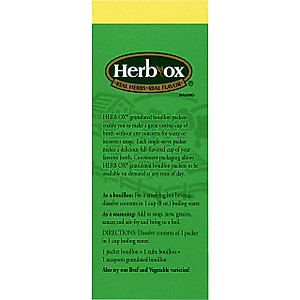 Herb-Ox Sodium Free Bouillon Bundle,`Beef and Chicken, 100 Total Packets