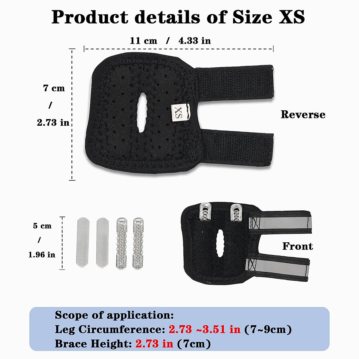 Dog Leg Brace, Rear Ankle Compression Wrap, Used for Supporting Injuries and Sprains, Wound Care, Stability Loss Due to Arthritis(Size: XS)