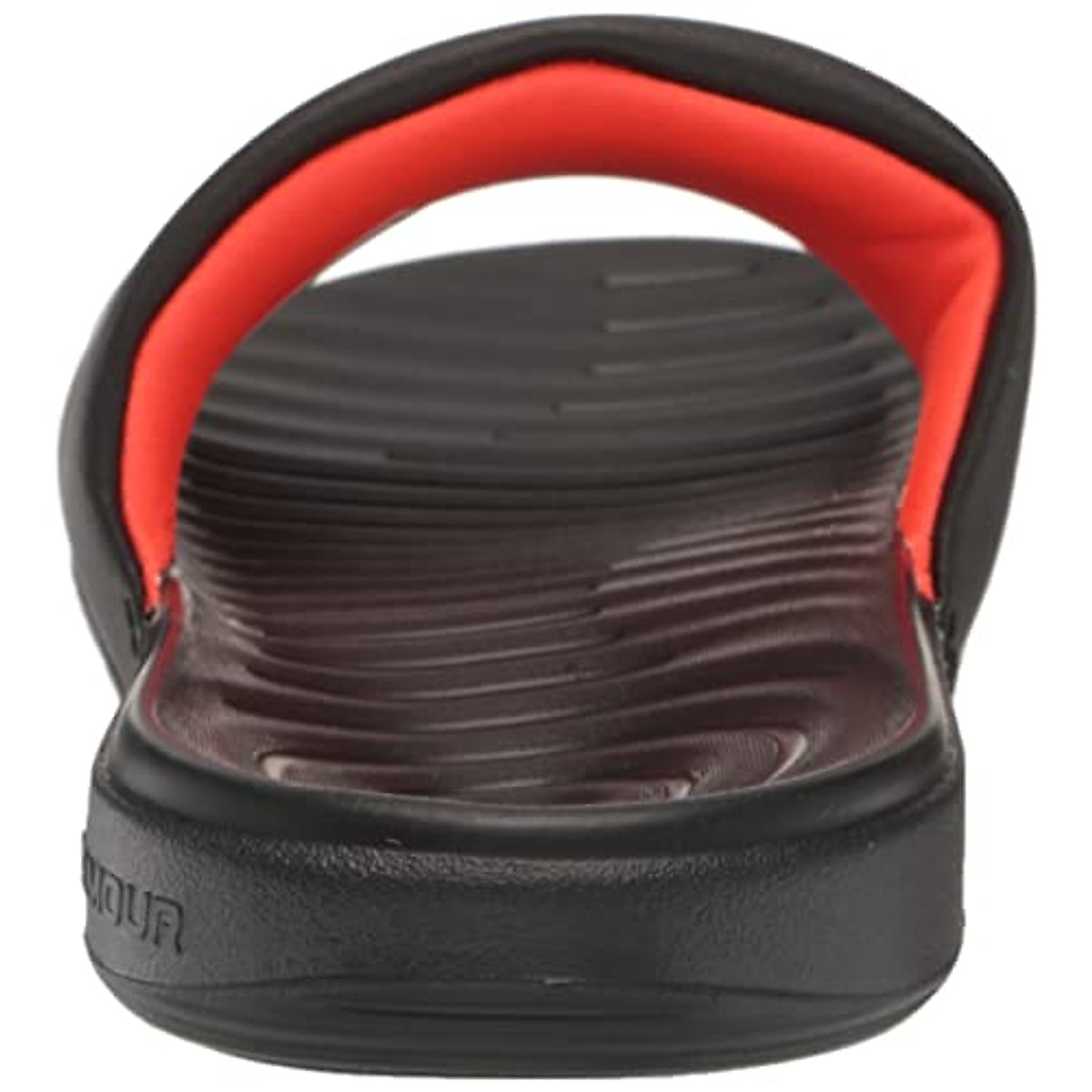 Under Armour Boy's Ansa Fixed Strap Slide Sandal, (007) Black/Black/Yellow Ray, 6 Big Kid