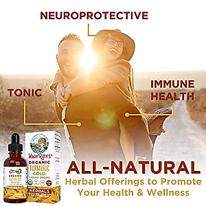 Vitamin D3 Liquid Spray & Turmeric Gold Liquid Drops Bundle by MaryRuth's | Plant-Based from Lichen Organic Non-GMO | Liquid Herbal Blend for Immune & Digestive Support