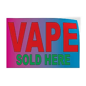 Decal Stickers Multiple Sizes Vape Sold Here Red Green Industrial Vinyl Safety Sign Label Business 36x24Inches