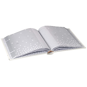 Malden International Designs Sweet Baby White Photo Opening Cover Photo Album, 160-4x6, White