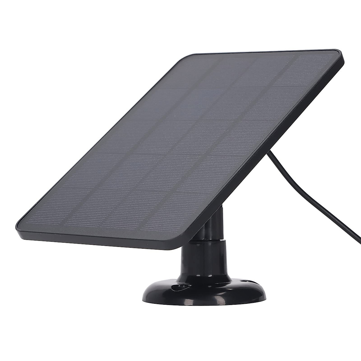 Solar Panel 10W Battery Charger with Micro USB Camera Charging Solar Panel for Security Camera (Black)