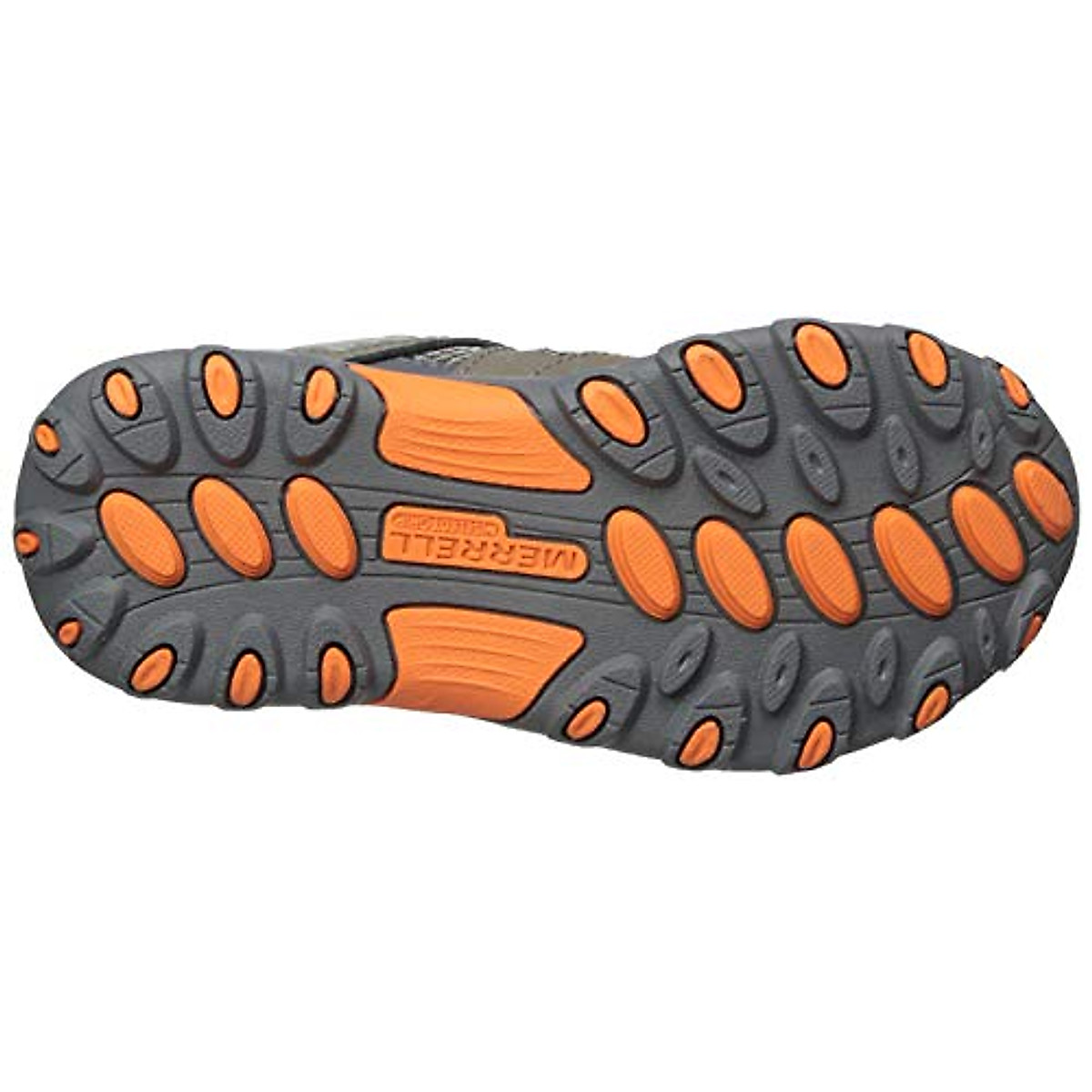 Merrell unisex child Trail Chaser Hiking Sneaker, Gunsmoke/Orange, 4 Big Kid US