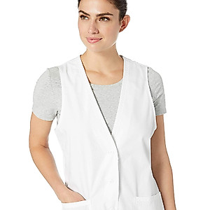 Cherokee Women's Lace Trimmed Vest, White, XX-Large