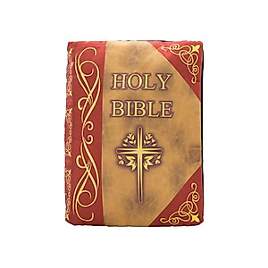 ZIGFRUIT Bible Pillow Book Plush,Holy Bible Pillow,Bible Plush That Opens Stuffed Pillow Novelty Throw Cushion Stuffed Animal Toy