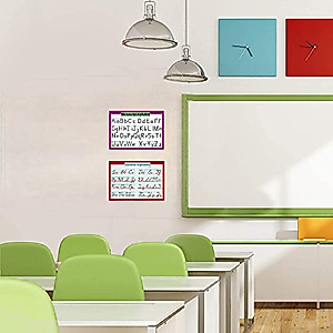 DFZUS Cursive & Manuscript Alphabet Writing Chart Educational Posters Set 2 Pack, Great for Early Learning Charts for Preschool, Daycares & Home School Teachers